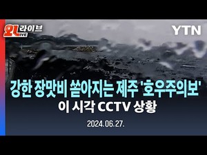남해안·제주도 오늘 시간당 10∼30mm 안팎 강한 비…이 시각 CCTV 상황 / YTN